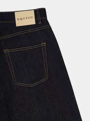 Alexander McQueen Indigo Wide-leg Denim Jeans - Blue