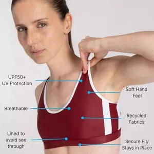Wallien Sports Bikini Top - Red
