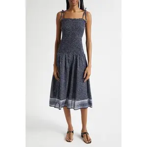 Veronica Beard Mariette Floral Cotton-blend Sundress