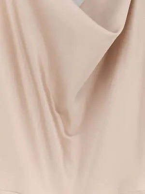 ACTUALEE Satin Long Dress - Beige