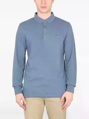 BOSS Logo Patch Polo Shirt - Blue