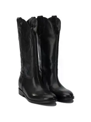 STRATEGIA SHOES Embroidered Leather Boots