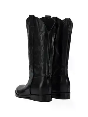 STRATEGIA SHOES Embroidered Leather Boots