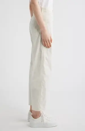 Frank & Eileen Bray Barrel Leg Cotton Twill Pants - Chalk