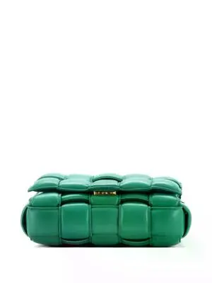 Bottega Veneta Cassette Padded Maxi Intrecciato Leather Crossbody Bag - Green