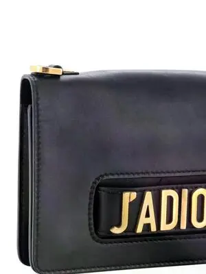 Dior J'adior Flap Bag Leather Medium Crossbody Bag - Black