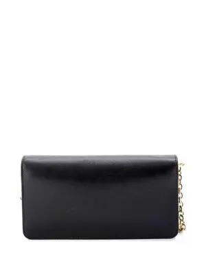 Prada Wristlet Wallet On Chain Saffiano Leather Mini Clutch