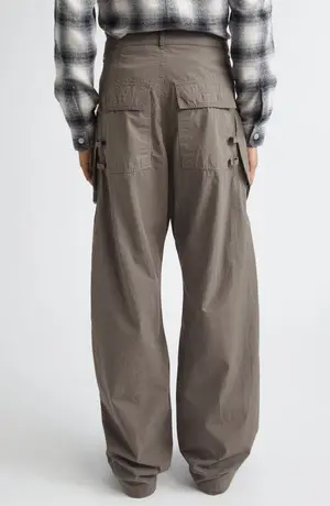 Rick Owens Stefan Cotton Cargo Pants - Dust