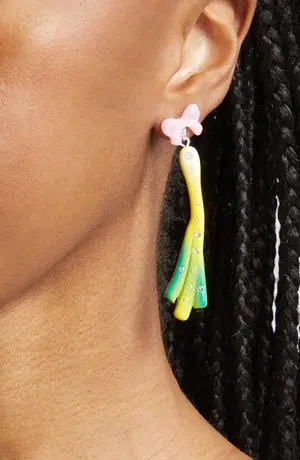 Sandy Liang Scallionette Drop Earrings
