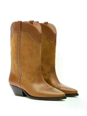 Isabel Marant Étoile Duerto Suede-panel Boots - Brown