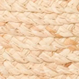 Miu Miu Raffia Hat With Logo - Neutral