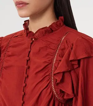 ALLSAINTS Lima Ruffled Blouse