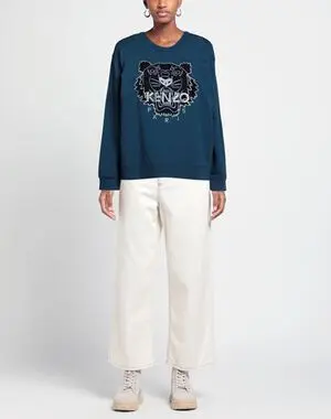 Kenzo Cotton-blend French Terry Sweatshirt - Blue