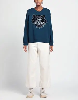 Kenzo Cotton-blend French Terry Sweatshirt - Blue
