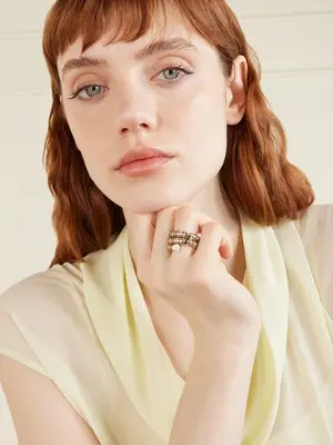 Marina B Trisola 18-karat Diamond And Titanium Ring