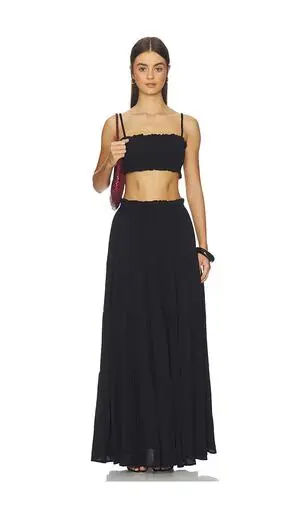 MORE TO COME Mora Maxi Skirt Set - Black