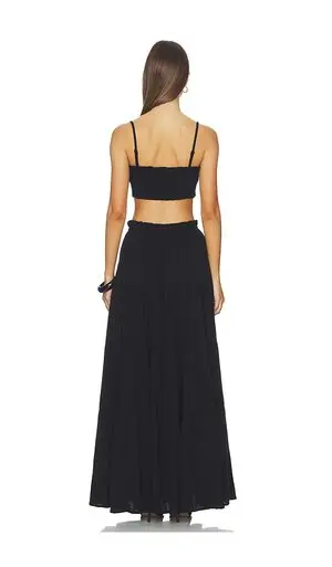MORE TO COME Mora Maxi Skirt Set - Black