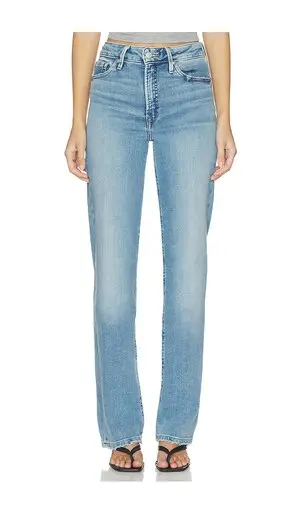 Good American Soft Tech Good True Straight Jeans
