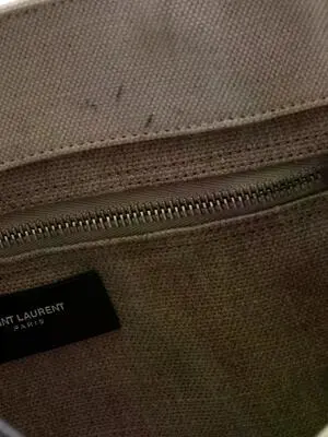 Saint Laurent Rive Gauche Shopper Small Tote Bag - Neutrals