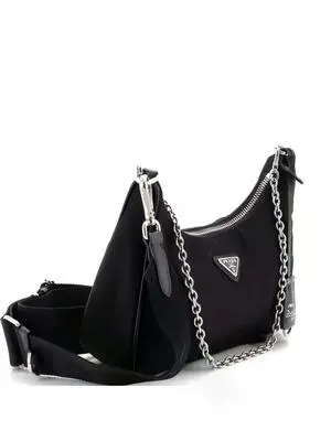 Prada Re-edition 2005 Tessuto Shoulder Bag - Black