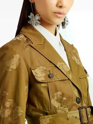 Erdem Floral-jacquard Belted Blazer