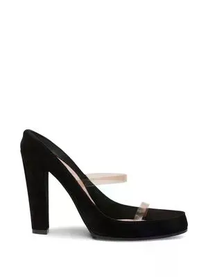 Moschino High-heeled Suede And Pvc Sandals
