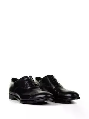 DOUCAL'S Toe Cap Brushed Leather Derby Shoes