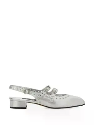 CAREL Buckle Slingback Pumps - Silver