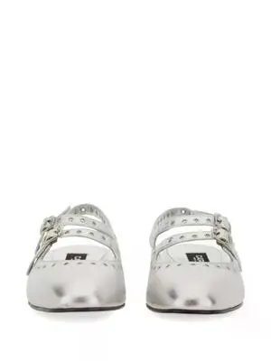 CAREL Buckle Slingback Pumps - Silver