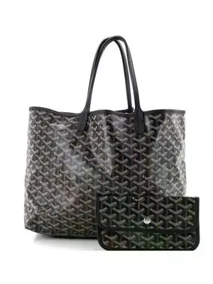Goyard Saint Louis Coated Canvas Pm Tote Bag - Black