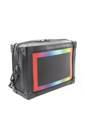 LOUIS VUITTON 2019 Taiga Rainbow Soft Trunk Crossbody Bag - Black