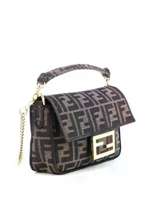 Fendi Baguette Zucca Canvas Mini Crossbody Bag