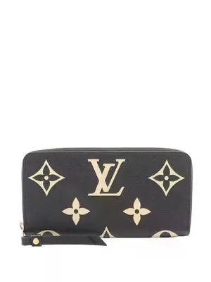 LOUIS VUITTON 2021-2026 Bicolor Monogram Empreinte Zippy Wallet Long Wallets - Black