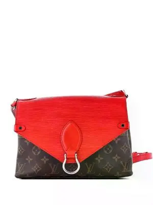 LOUIS VUITTON Saint Michel Handbag Monogram Canvas And Epi Leather