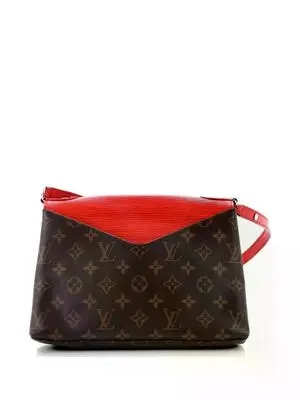 LOUIS VUITTON Saint Michel Handbag Monogram Canvas And Epi Leather