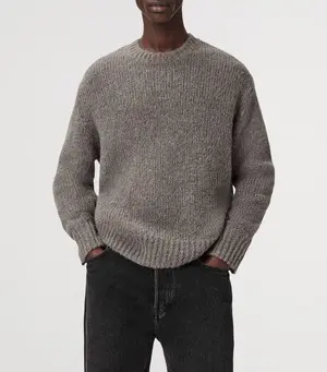 ALLSAINTS Wool-alpaca Blend Saku Sweater - Grey