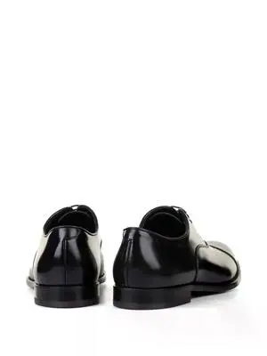 DOUCAL'S Toe Cap Brushed Leather Derby Shoes