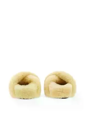 JIL SANDER Shearling Crossover Flat Sandals