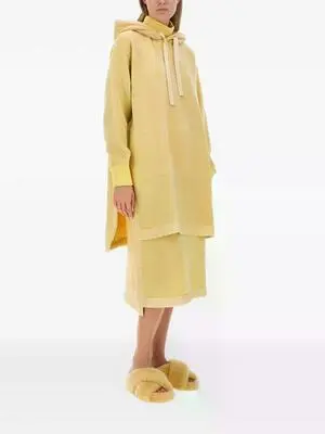 JIL SANDER Shearling Crossover Flat Sandals