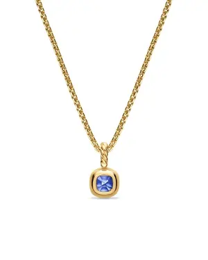 David Yurman 18k Yellow Gold Tanzanite Amulet - Tanzanite/gold
