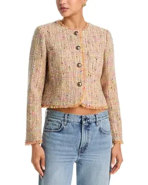 Aqua Tweed Blazer - Neon Multi