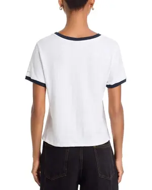 Cinq À Sept My Heart Says Oui Shrunken Ringer Tee
