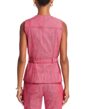 Cinq À Sept Reenee Denim Vest - Chilli Pepper