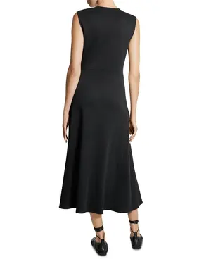 Theory V-neck Midi Dress