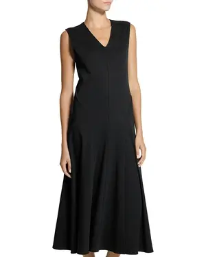 Theory V-neck Midi Dress