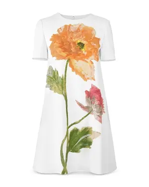 Carolina Herrera Short Sleeve Mini Dress