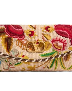 Valentino Garavani Devain Vlogo Embroidered Small Shoulder Bag