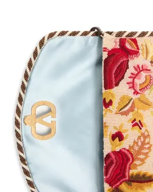 Valentino Garavani Devain Vlogo Embroidered Small Shoulder Bag