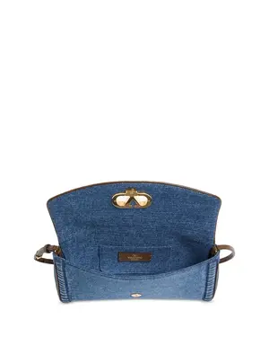 Valentino Garavani Devain Vlogo Small Shoulder Bag - Denim