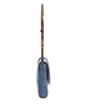 Valentino Garavani Devain Vlogo Small Shoulder Bag - Denim